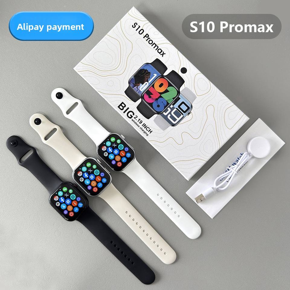 Huaqiangbei S10 Promax Square Silicone Smartwatch Dynamic Island ...