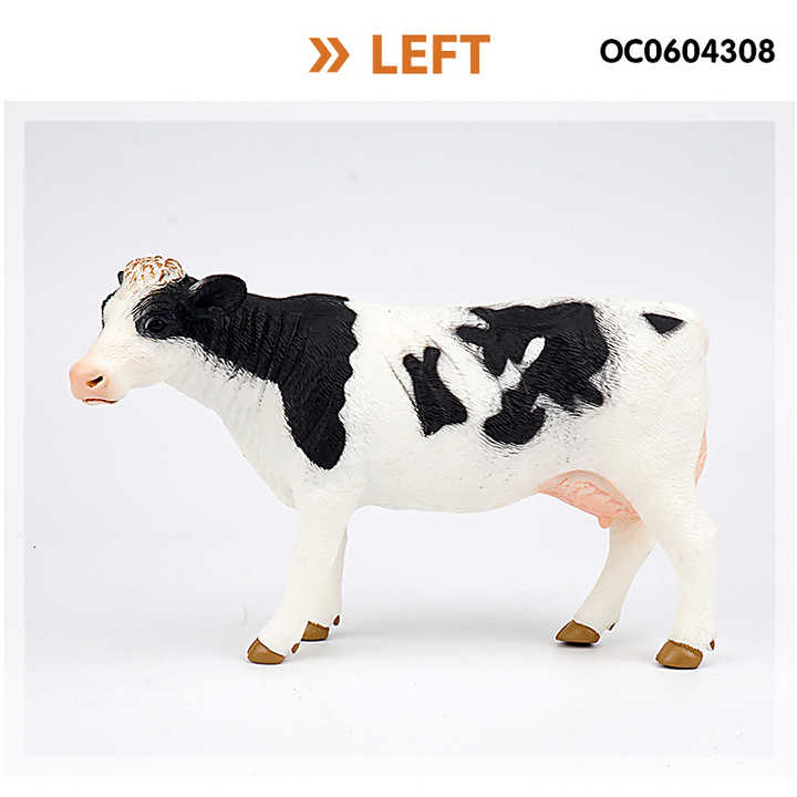 Rubber Farm Animals Model Cow Soft Educational Toys Set