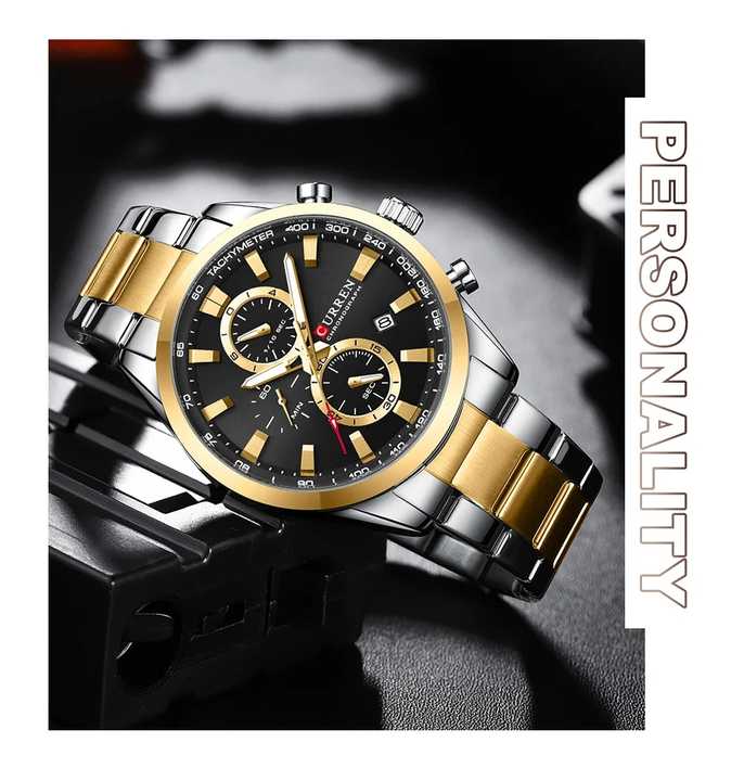 Curren 8445 Men's Watch - Luxury Luminous Quartz Chronograph