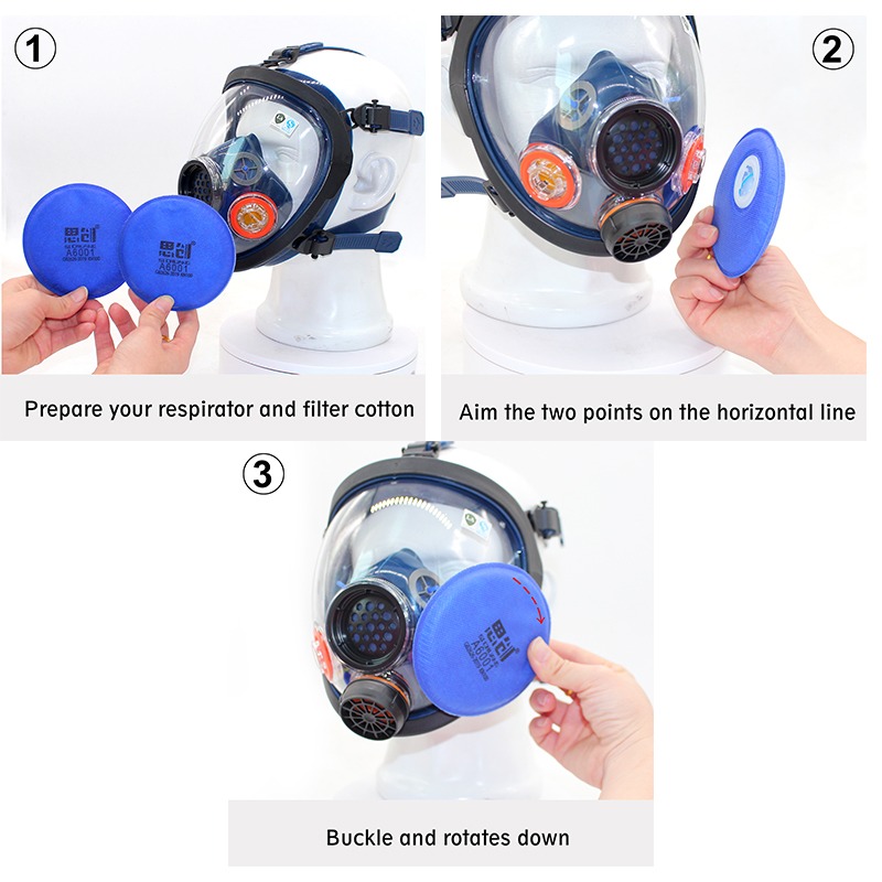 STRONG Anti Nuclear Full Face Chemical Resistance Mask Respirator Mask ...