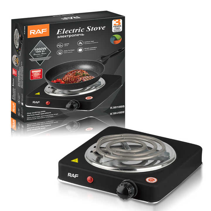 RAF Single Burner Electric Hot Plate - 1000w Portable Stove