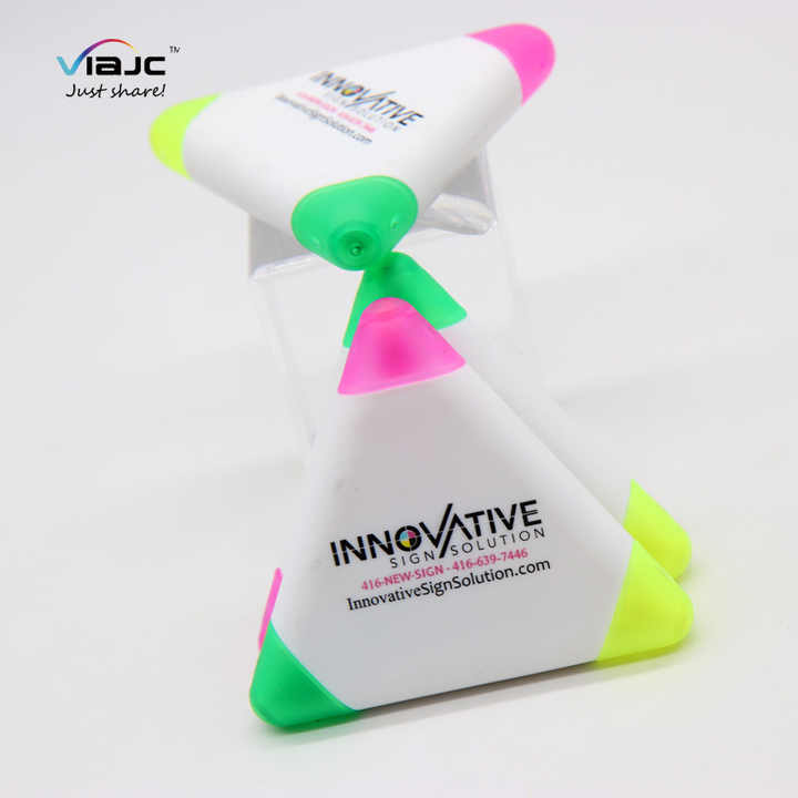 Triple Triangle Multi Colour Highlighter Pens - Promotional Gifts