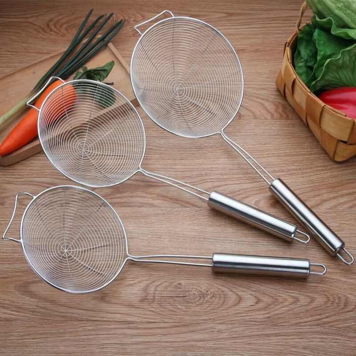 Stainless Steel Spider Strainer Skimmer Ladle Cooking Kitchen Utensils Wire Strainer Pasta Frying Strainer Alibaba