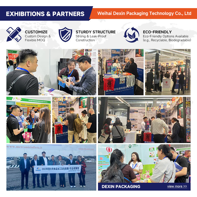 Dexin Pre-Applied Adhesive Area 11kg Zipper Stand up Pouch Pet Food ...