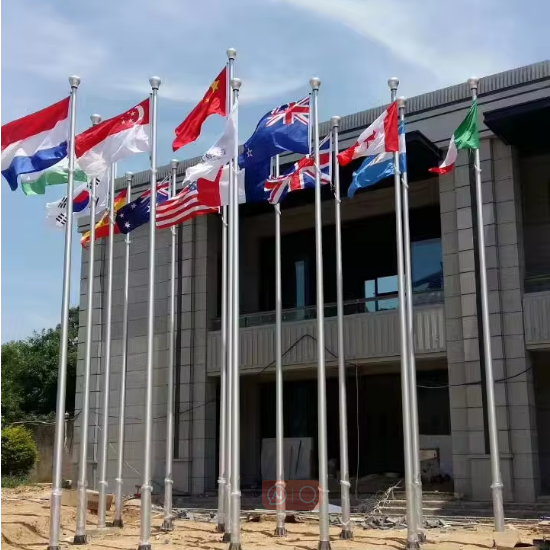 Stainless Steel Tapered Flagpole - 10m to 30m Customizable