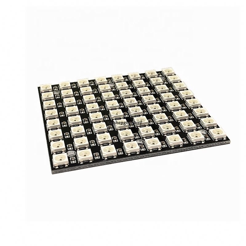 WS2812 5050 RGB LED 64 bit built-in full color light module board ...