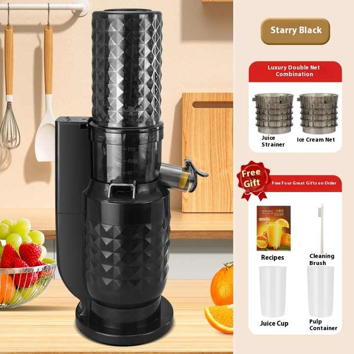 300-Watt Silver Cold Press Juicer ABS+PC Blades 0.6L Capacity Easy ...