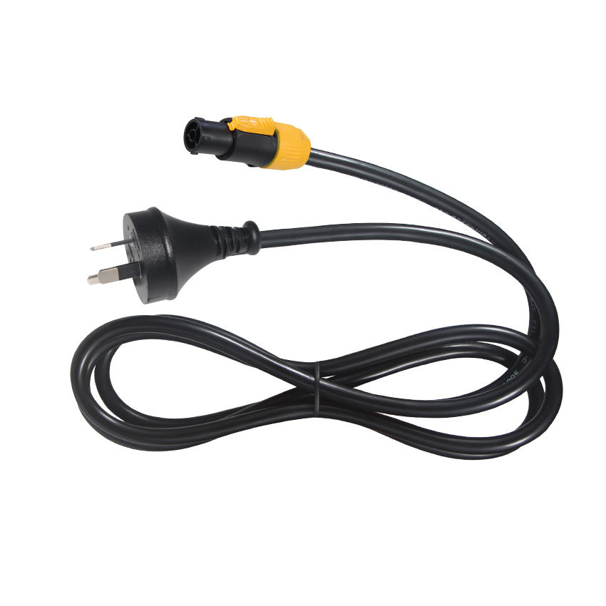 SAA 3-Prong to True 1 Male Auto Lock Connector with IP56 PowerCon Cable ...