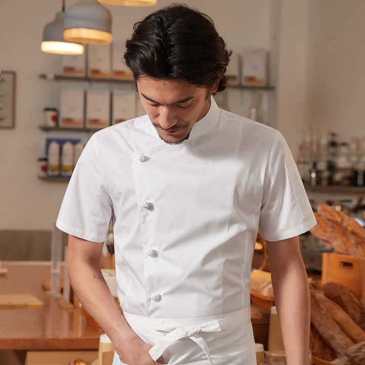 Men's High-End Summer Short-Sleeved Chef Work Clothes New Kitchen ...
