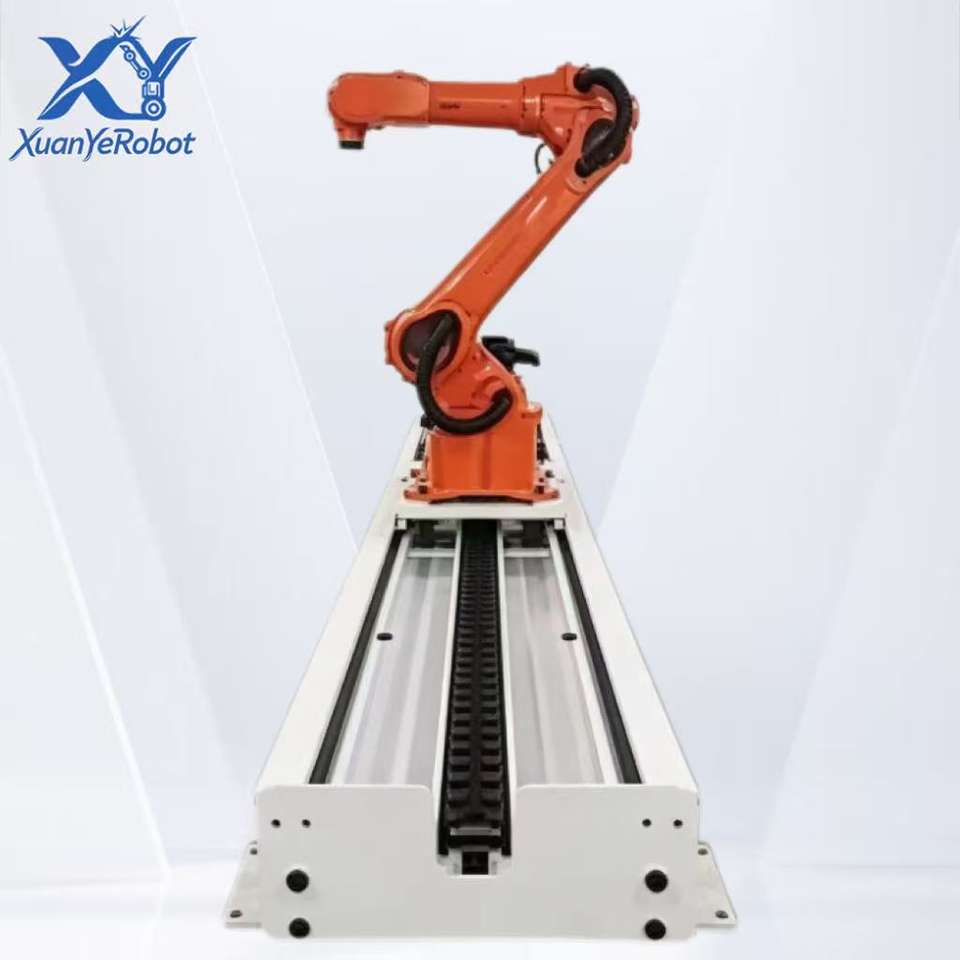 6 Axis Robot Welding Workstation Support Robot Travel Rail Stable ...