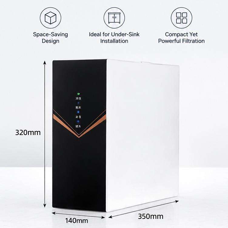Reverse Osmosis Water Filter 100GPD Under-Sink Compact Design 4 Stage ...