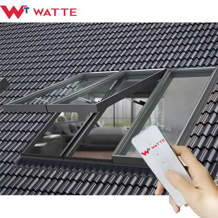 Villa House Motorized Open Roofing Double Glazed Glass Windows ...
