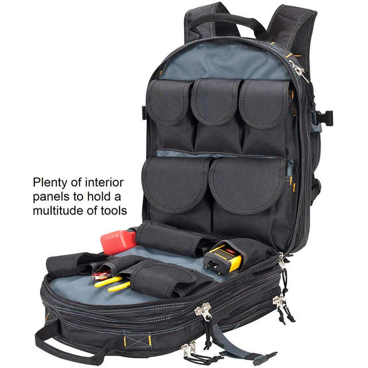 Multi-pocket Tool Backpack - Sturdy & Versatile Job Site Bag