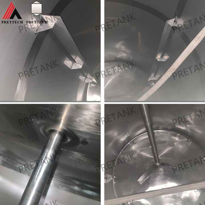 1500L, 1000L, and 2000L Mixing Tanks with Agitator for Food Processing