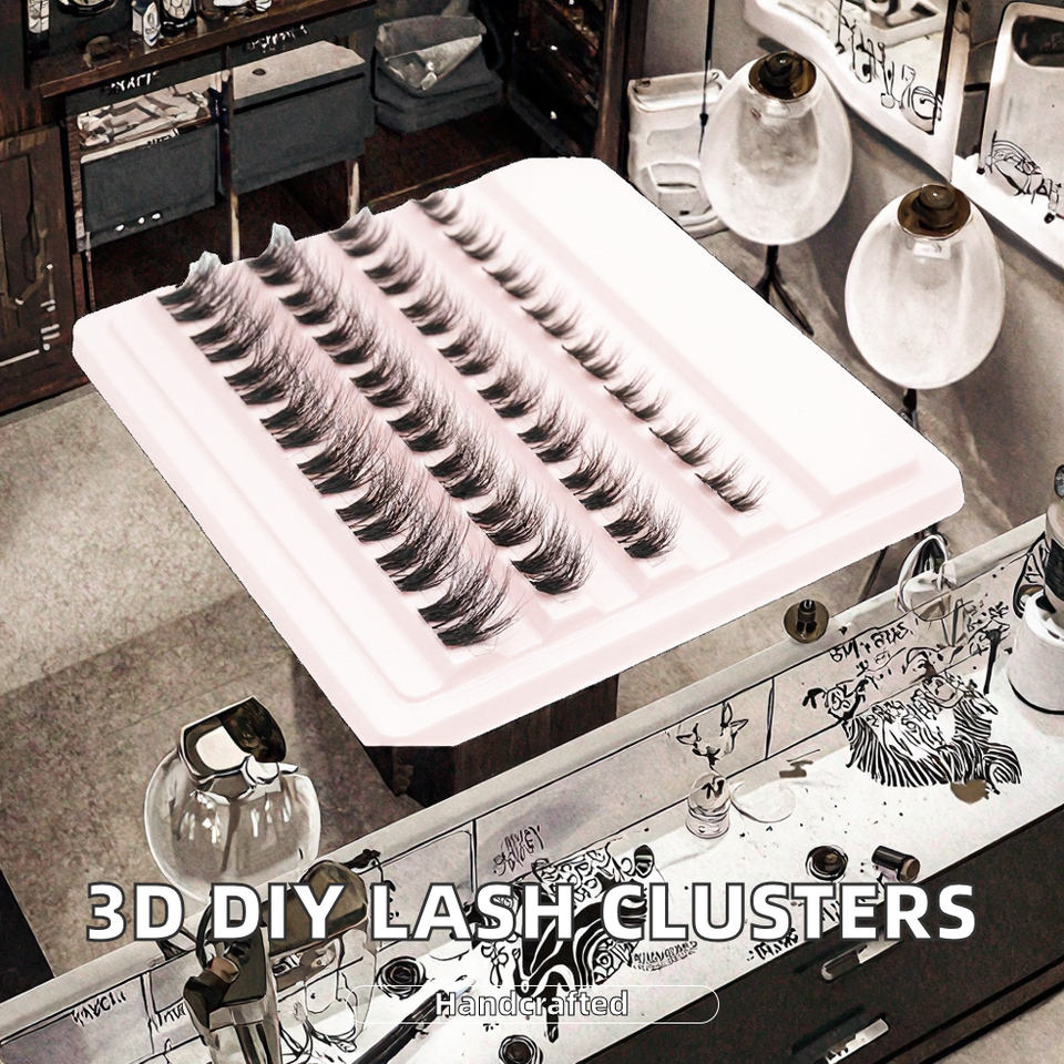 Wholesale 3D Effect DIY Lash Extensions D for Natural Mix Size Cluster ...