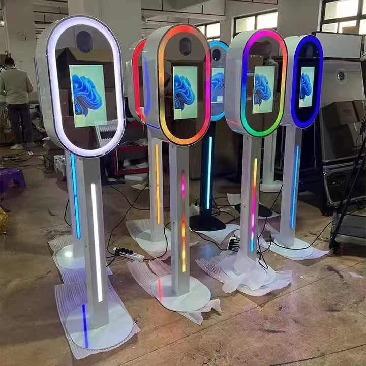 15.6 inch unique selfie mirror photo booth machine photomaton imprim ...