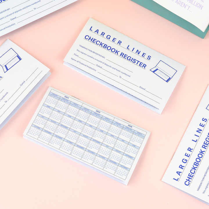 Custom Wholesale Checkbook Register Wallet Inner Pages Spiral Binding ...