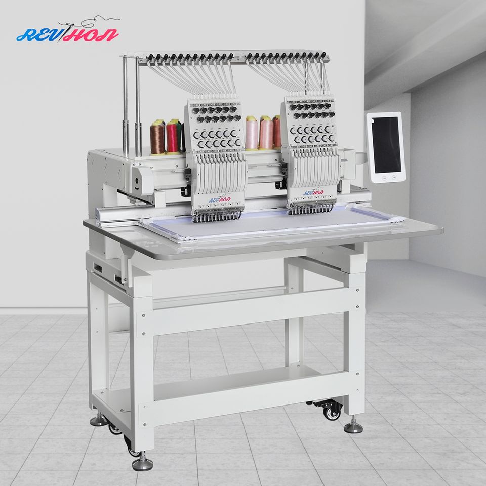 Revhon Two Head Embroidery Machine for Apparel Decoration and Home ...