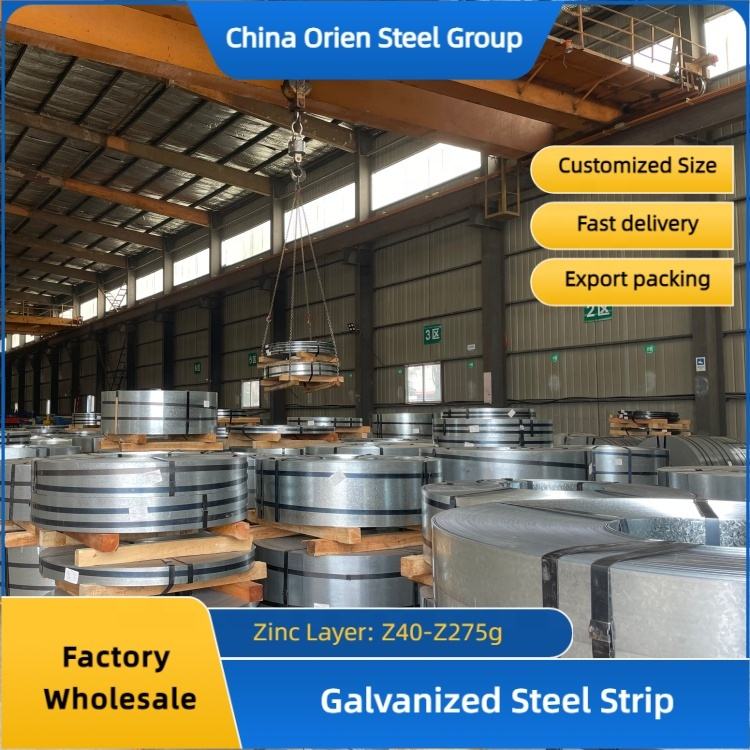 Bright Spangled Surface Galvanized Steel Strips High Strength Q235B ...