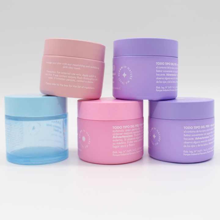 Luxury Frosted Empty 100g Pot Pastel Colored Matte pink Purple Green ...