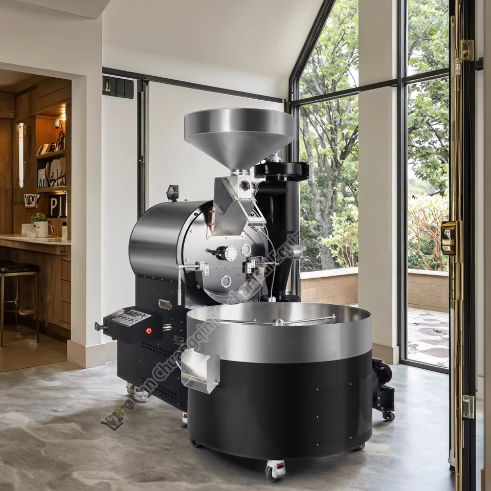 15kg PLC Controller Coffee Bean Roaster Coffee Roaster Sample Coffee ...