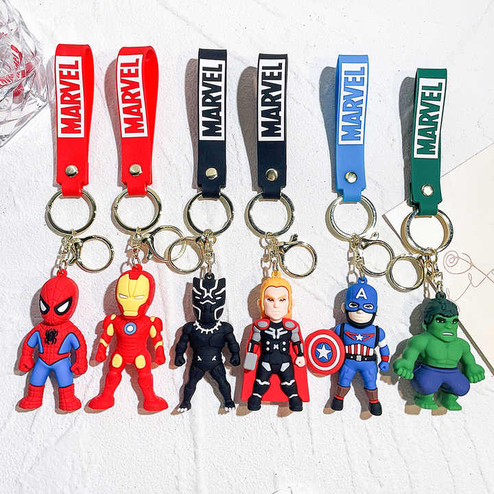 Wholesale Cartoon Avengers Spiderman Keychain Captain America