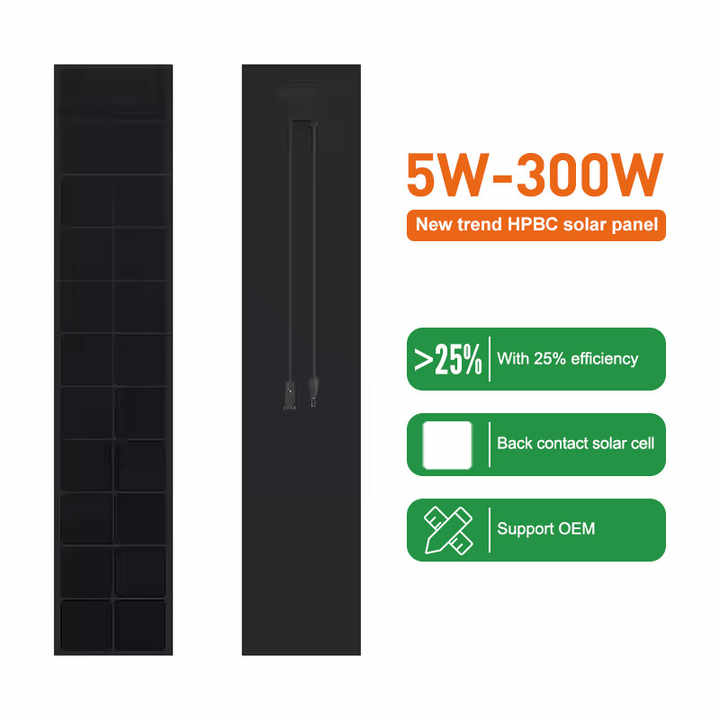 RV Solar Panel HPBC Solar Cell with Custom PV Solar Panel 12v 50w 80w ...