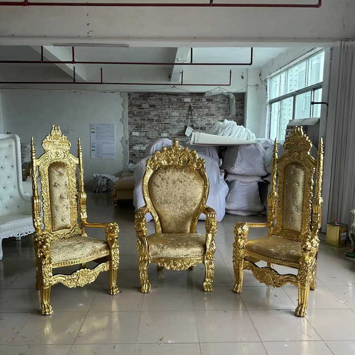Luxury Shiny King and Queen Chairs for Events and Weddings