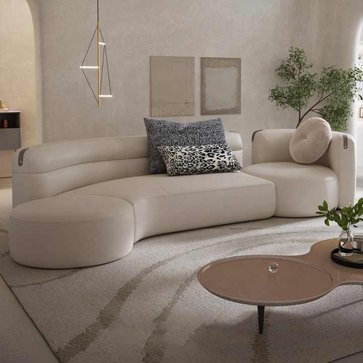 2026 YOUTAI Unique Shaped Genuine Leather Modular Sectional Living Room ...