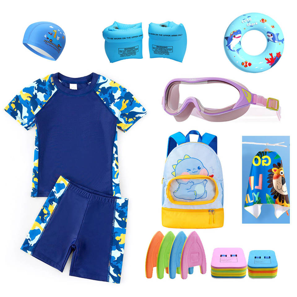 Custom Children Swim Set Swimming Goggles Suit Children's Kids Swimwear ...
