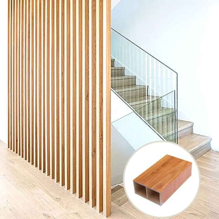 Modern Luxury Interior Decorative Wooden Composite Square Tube - OEM