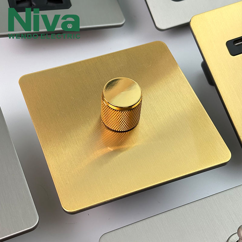 Niva Vintage Wall Switches Light Dimmers Stainless Steel Panel Dimmer ...