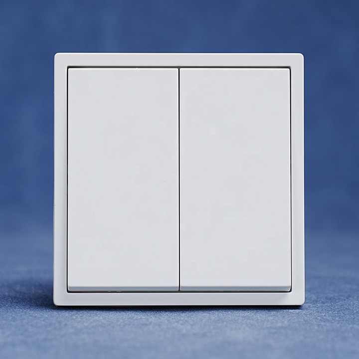 80*80mm European Standard Wall Switches Electrical Double Push Button ...