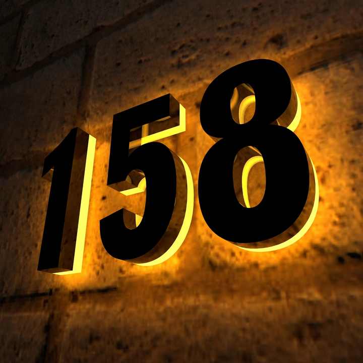 Backlit House Number Metal Letter Signs Stainless Steel 3d Led Luminous ...