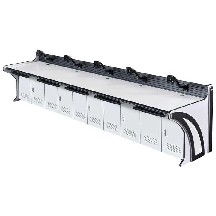 Cctv Consoles For Five Person Monitoring Console Room Desk In Good ...