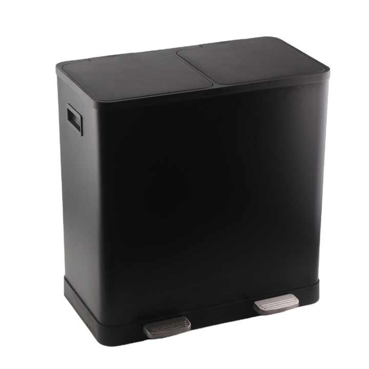 60L Metal Dual Bin Classify Dustbin Two 30L Waste Bin Recycling Bin 2 ...