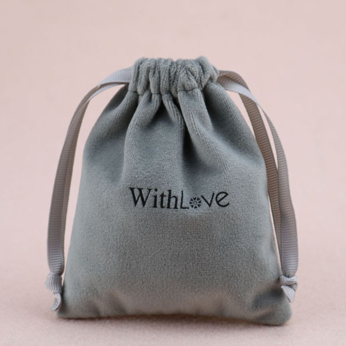 Custom Printed Velvet Drawstring Bags - Luxury Gift Pouches