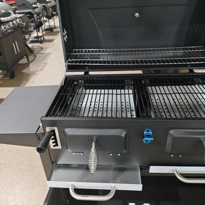 Large Royal Backyard Adjustable Height Bbq Grill Smoker Barbecue ...