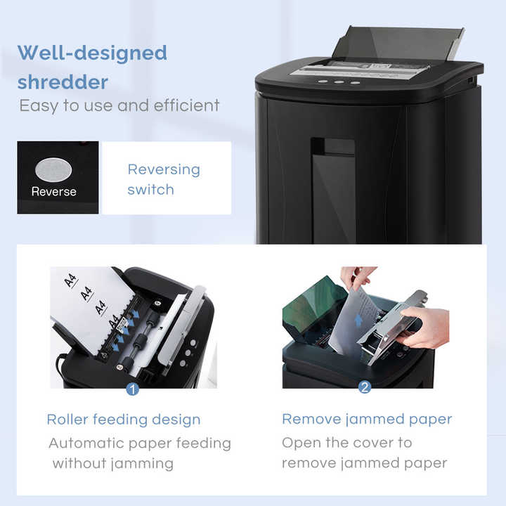 Auto Feed Paper Shredder - P5 Security, 150 Sheet Capacity