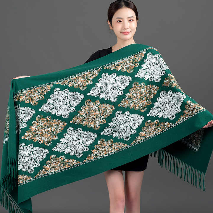 Embroidered Pashminas Kashmir Indian Cashmere Scarf Hijab