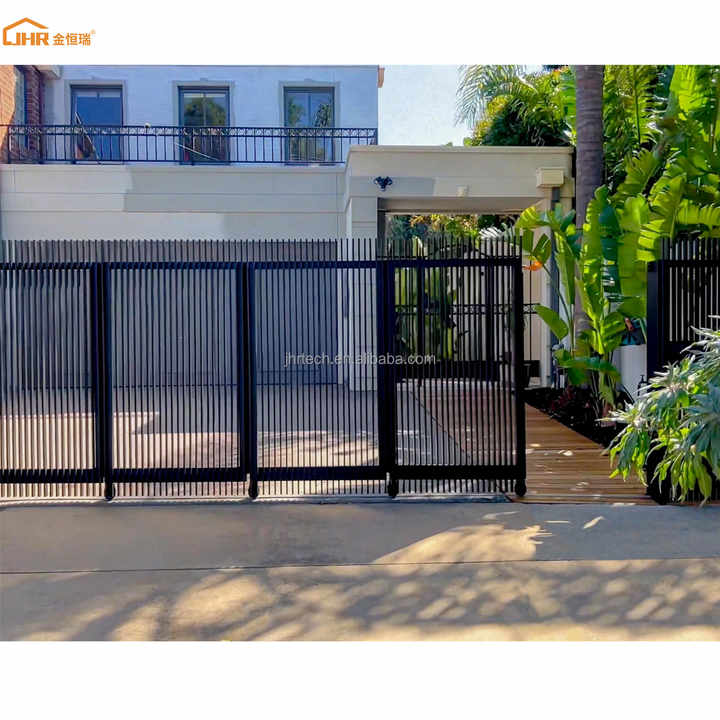 JHR Sliding Gate Design Curved Sliding Gate Automatic Sliding Luxury ...