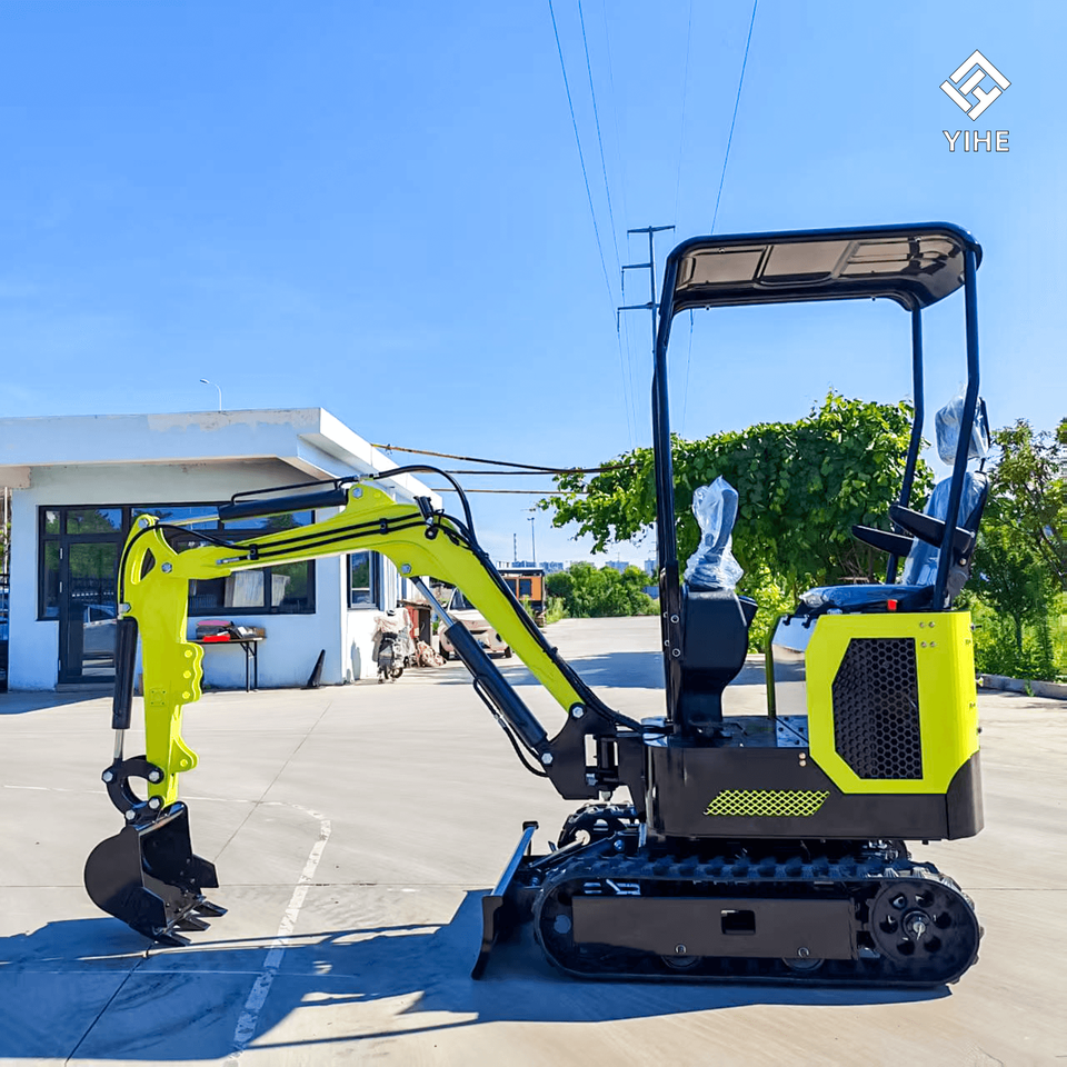 1 Ton Crawler Mini Excavator Digging Machine with Boom Swing Canopy for ...