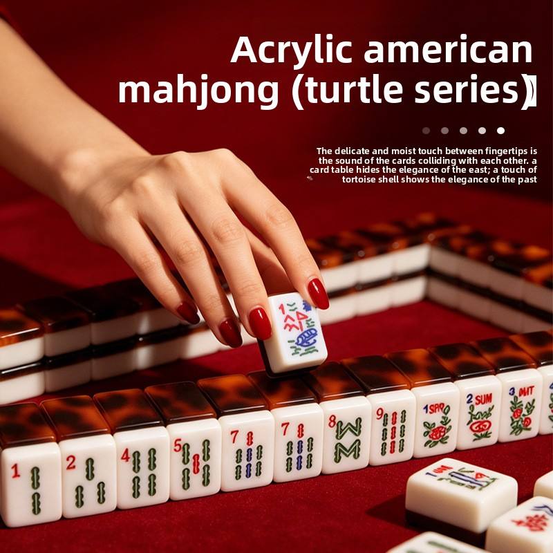 Mahjong Tile Set (166 Tiles) Tortoiseshell Pattern Design Scratch ...