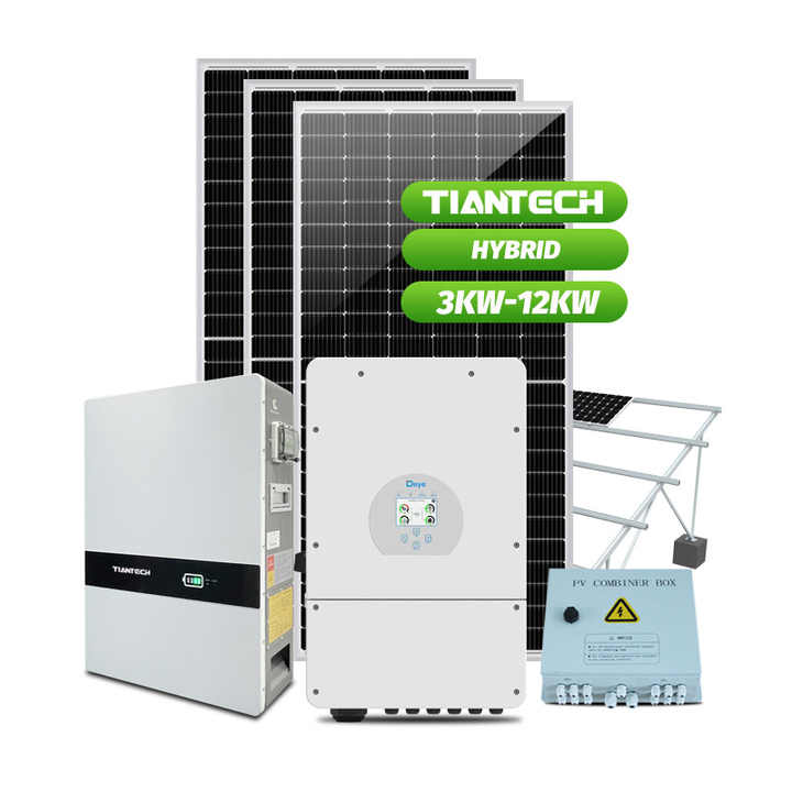 Home Full Set Hybrid Solar System 3KW 4KW 5KW 8KW 10KW 12KW ...