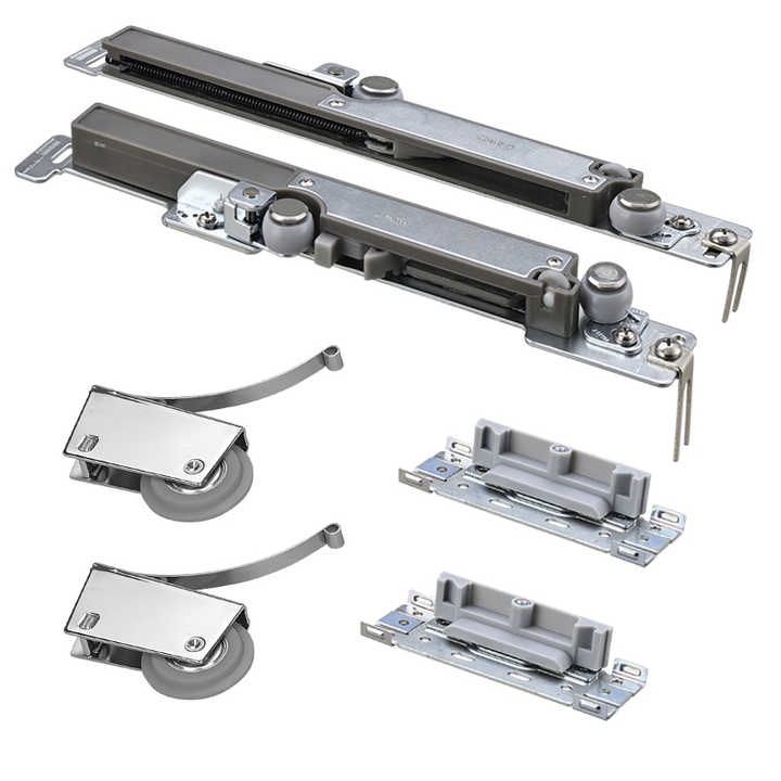 Automatic Double Track Vertical Sliding Door Roller Wardrobe Sliding ...