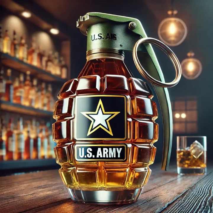 2025 New Design Military Style Whiskey Decanter with Grenade Glasses