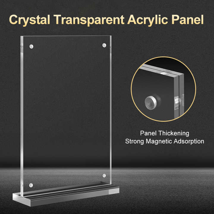Custom A4 A5 T-Shape Transparent Double-Sided Restaurant Desktop Menu ...