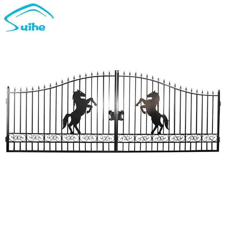 Galvanized Powder Coated Luxury Wrought Iron Gate Designs