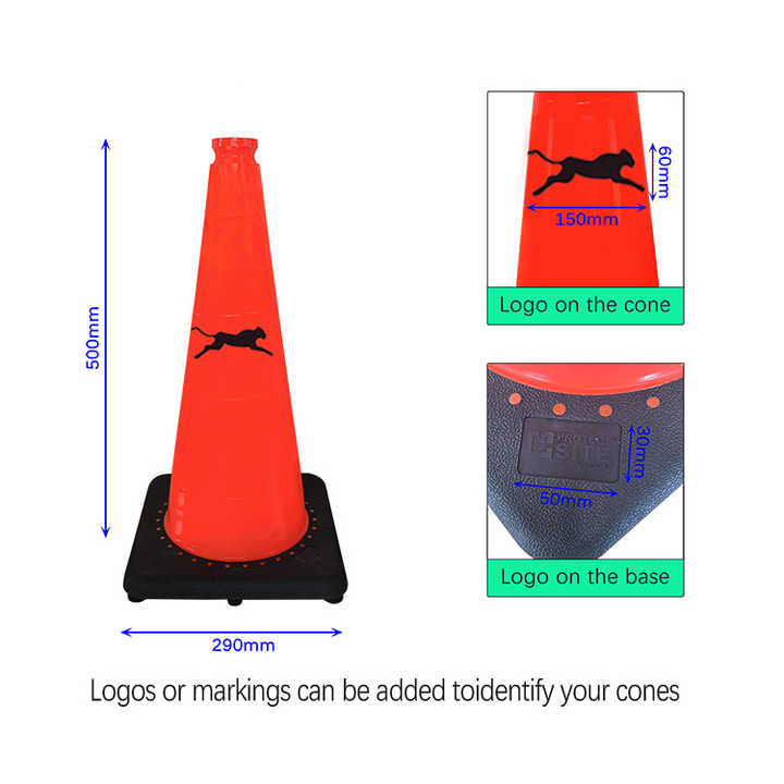 Hi-Vis Fluorescent Orange Flexible PVC Maximum Durability Impact ...