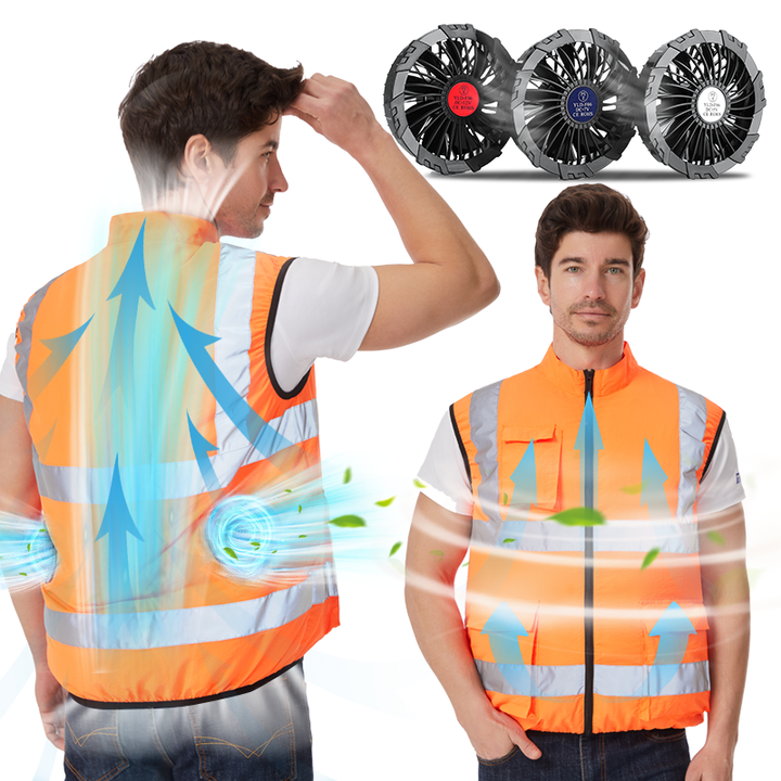 Air Conditioned Workwear Jacket with Fan for Summer Cooling